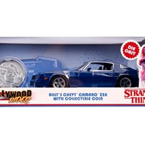 Jada Toys Billy's Chevrolet Camaro Z28 Dark Blue with Collectible Coin Stranger Things (2016) TV Series 1/24 Diecast Model Car by Jada 31110