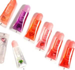 honey vitamin e fruit flavor lip gloss six pieces (assorted flavors)