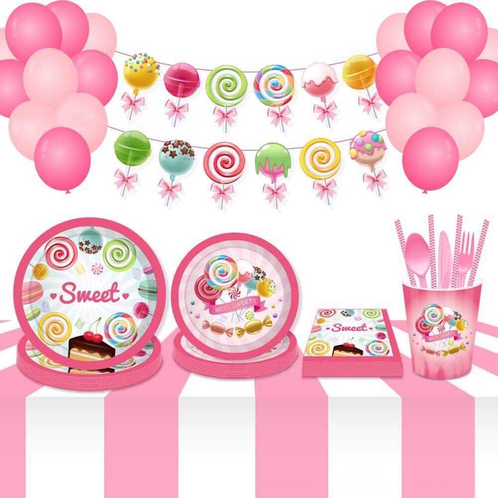 Anor WishLife Candyland Banner,Lollipop Banner,Rainbow Candy Banner,Donut Banner,Candyland Party Supplies,Candyland Baby Shower,Candyland Decoration for Girls,Kids,Home,Classroom,Bedroom