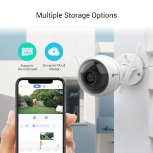 EZVIZ Security Camera Outdoor 1080P WiFi, 100ft Night Vision, Weatherproof, Smart Motion Detection Zone, 2.4GHz WiFi Only(C3WN)