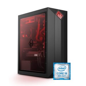 omen by hp obelisk gaming desktop computer, 9th generation intel core i9-9900k processor, nvidia geforce rtx 2080 super 8 gb, hyperx 32 gb ram, 1 tb ssd, vr ready, windows 10 home (875-1023, black)