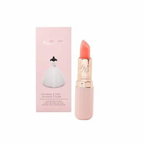 MERBLISS City Holic Lip Glow (#02 Madrid Coral) Daily Tinted Lip Balm Moisturizing Lip Care, Essential Oil, Vitamin E and C for Glossy and Smoother Lips, Soft Buttery Texture