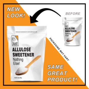 It's Just - Allulose, Sugar Substitute, Keto Friendly Sweetener, Non-Glycemic, Non-GMO (11oz)