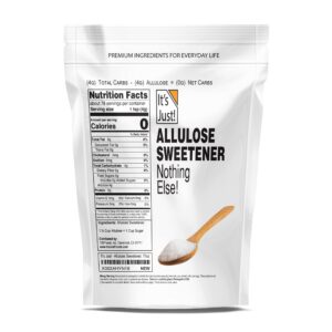 It's Just - Allulose, Sugar Substitute, Keto Friendly Sweetener, Non-Glycemic, Non-GMO (11oz)