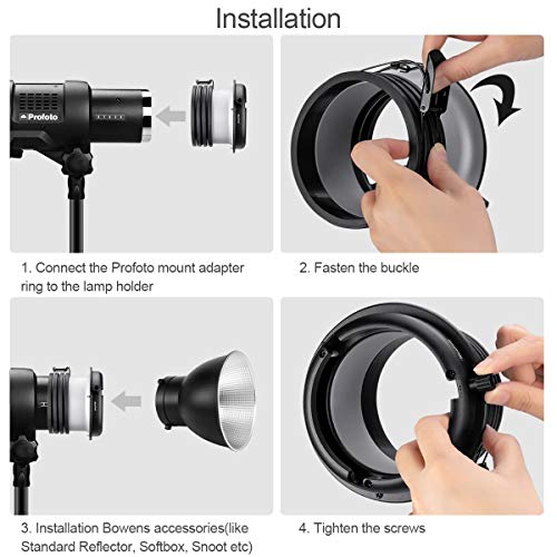 Fomito Photo Studio Profoto Speedring to Bowens Mount Converter Monolight Interchangeable Adapter Ring