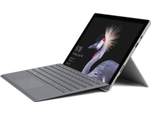 microsoft ljj-00001 surface pro (5th gen) (intel core m3, 4gb, 128gb ssd) with surface signature type cover platinum (renewed)