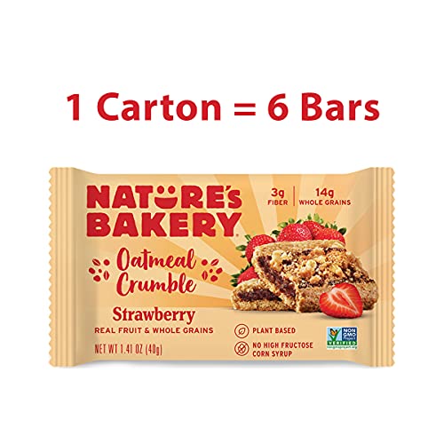 Nature's Bakery Oatmeal Crumble Strawberry Bars, 1.41 Oz, 6 Ct