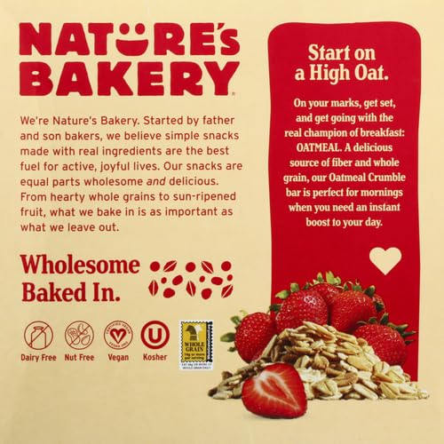 Nature's Bakery Oatmeal Crumble Strawberry Bars, 1.41 Oz, 6 Ct