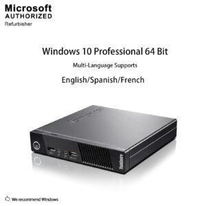 Lenovo ThinkCentre M73P Tiny Mini Business Desktop Computer, Intel Dual-Core i5-4570T Processor up to 3.60 GHz, 16GB RAM, 240GB SSD, WiFi, Windows 10 Pro (Renewed)