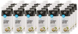 amazon brand - happy belly coconut water, 11.2 fl oz (pack of 24)