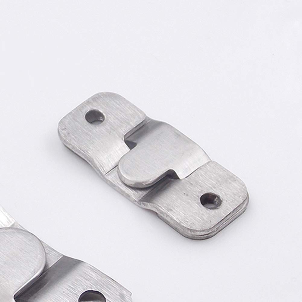 4 Pieces (2 Pairs) Stainless Steel Universal Sectional Sofa Interlocking Photo Frame Connector Bracket Sofa Connector Bracket 2mm Thickness Sectional Couch Bracket with Screws, Small