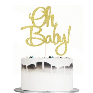 auteby oh baby cake topper - baby shower for boys and girls