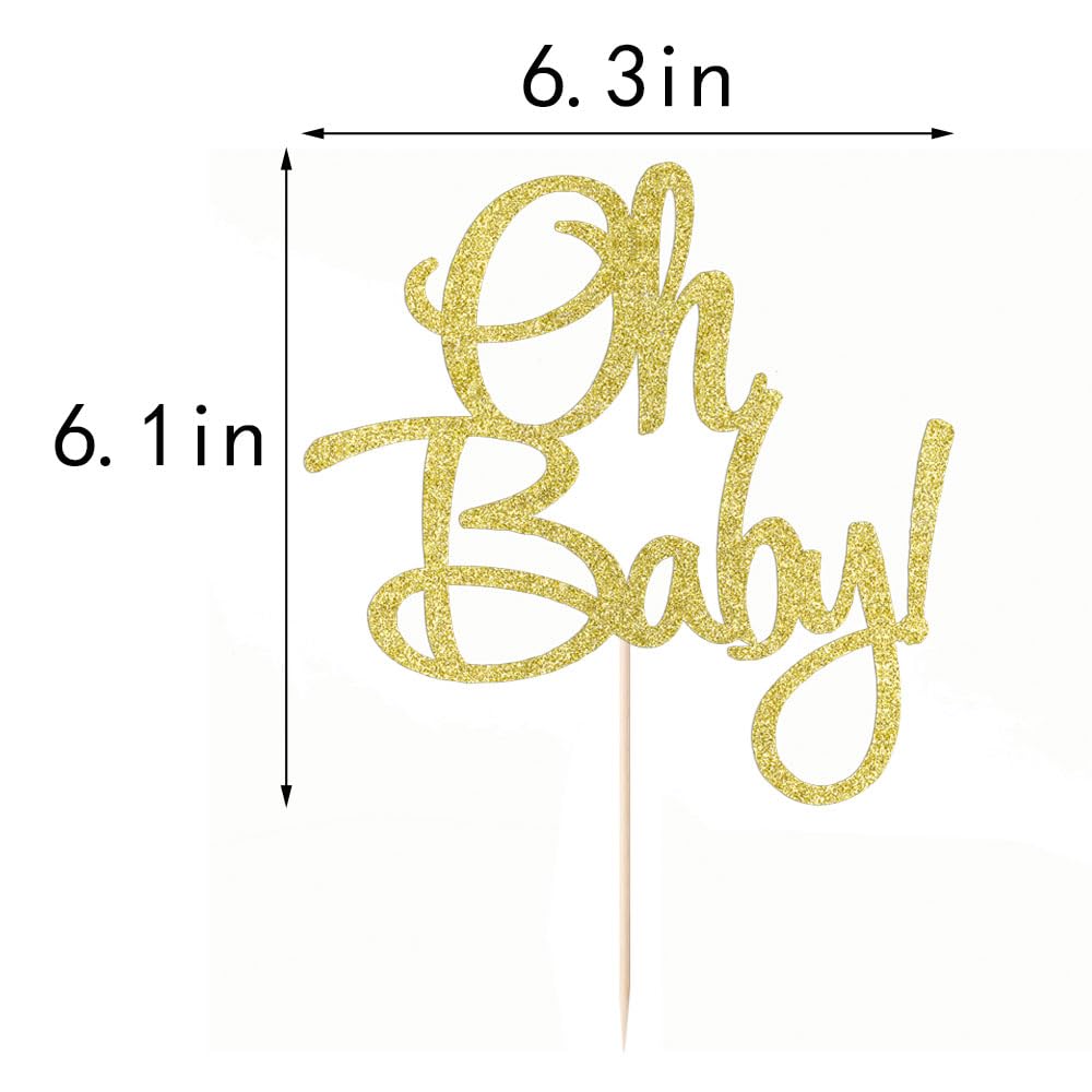 Auteby Oh Baby Cake Topper - Baby Shower For boys and girls