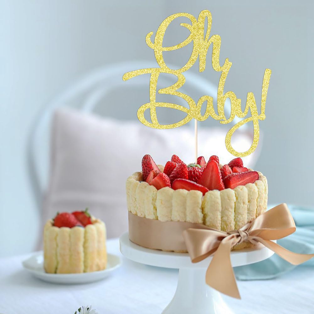 Auteby Oh Baby Cake Topper - Baby Shower For boys and girls