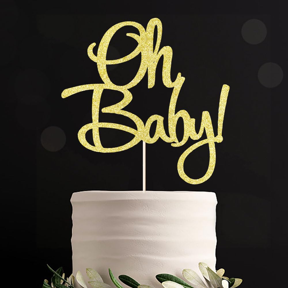 Auteby Oh Baby Cake Topper - Baby Shower For boys and girls