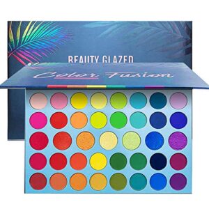 39 color rainbow eyeshadow palette - professional makeup matte metallic shimmer eye shadow palettes - ultra pigmented powder bright vibrant colors shades cosmetics set