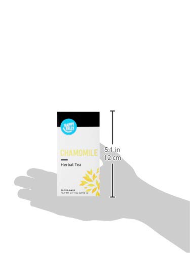 Amazon Brand - Happy Belly Chamomile Herbal Tea Bags, 20 Count (Previously Solimo)