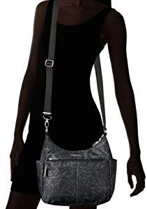 Baggallini Securtex® Anti-theft Free Time Crossbody Bag Cross Body, Midnight Blossom, One Size US