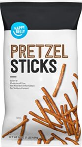 amazon brand - happy belly pretzel sticks, 1 pound (pack of 1)