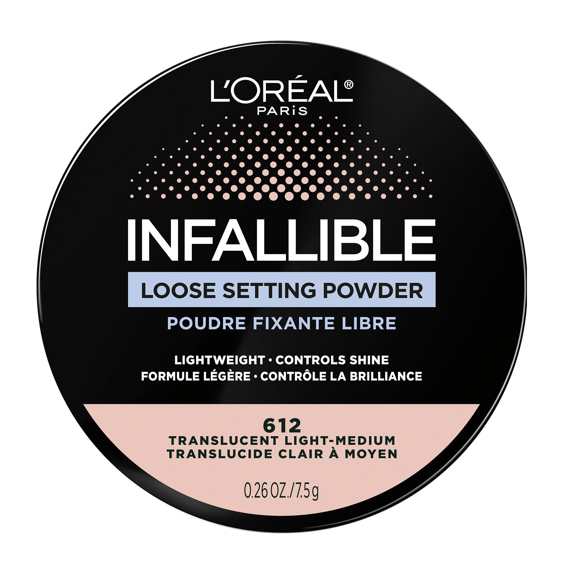 L'Oreal Paris Infallible Tinted Loose Setting Powders, Matte Finish, Lightweight, No White Cast, 2 Shades From Light To Deep, Translucent Medium-deep, 0.28 Oz