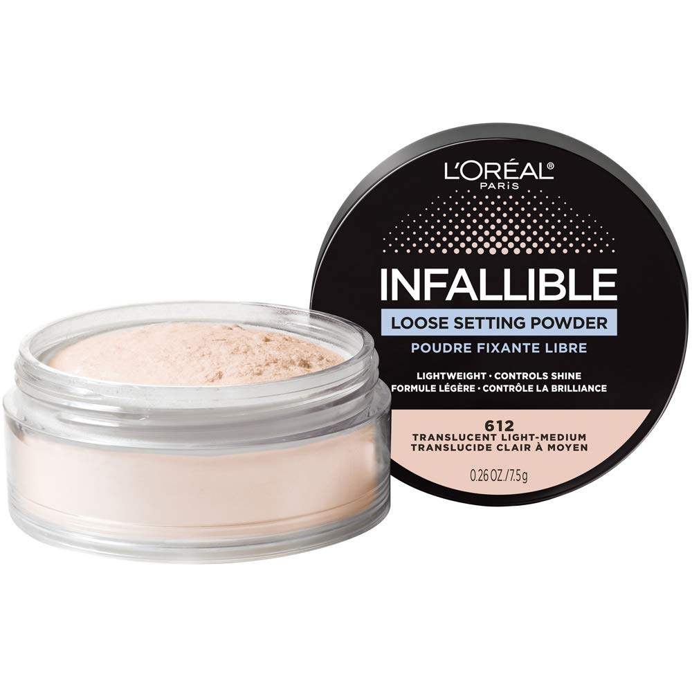 L'Oreal Paris Infallible Tinted Loose Setting Powders, Matte Finish, Lightweight, No White Cast, 2 Shades From Light To Deep, Translucent Medium-deep, 0.28 Oz