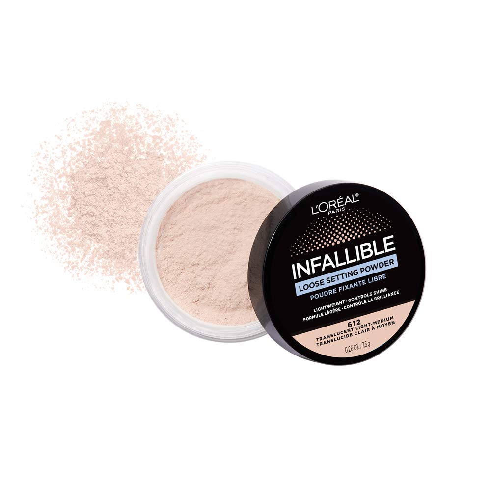 L'Oreal Paris Infallible Tinted Loose Setting Powders, Matte Finish, Lightweight, No White Cast, 2 Shades From Light To Deep, Translucent Medium-deep, 0.28 Oz