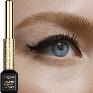 L'Oreal Paris Makeup Matte Signature Liquid Dip Eyeliner, Waterproof, Precise and Easy Application, All Day Wear, Vivid Matte Finish, Black, 0.07 fl; Oz.