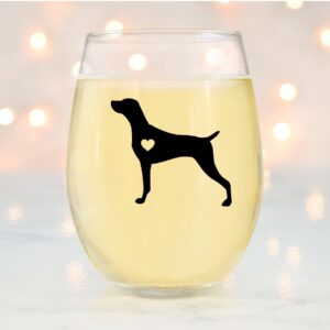 Weimaraner Wine Glass, 21 Oz, I love my Weimaraner, Dog Mom, Dog Dad, Dog Lover wine glass, Ghost Dog