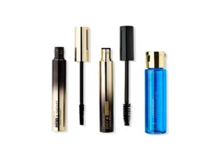 jerome alexander lashtech day & night volumizing, mascara set with eye makeup remover, black