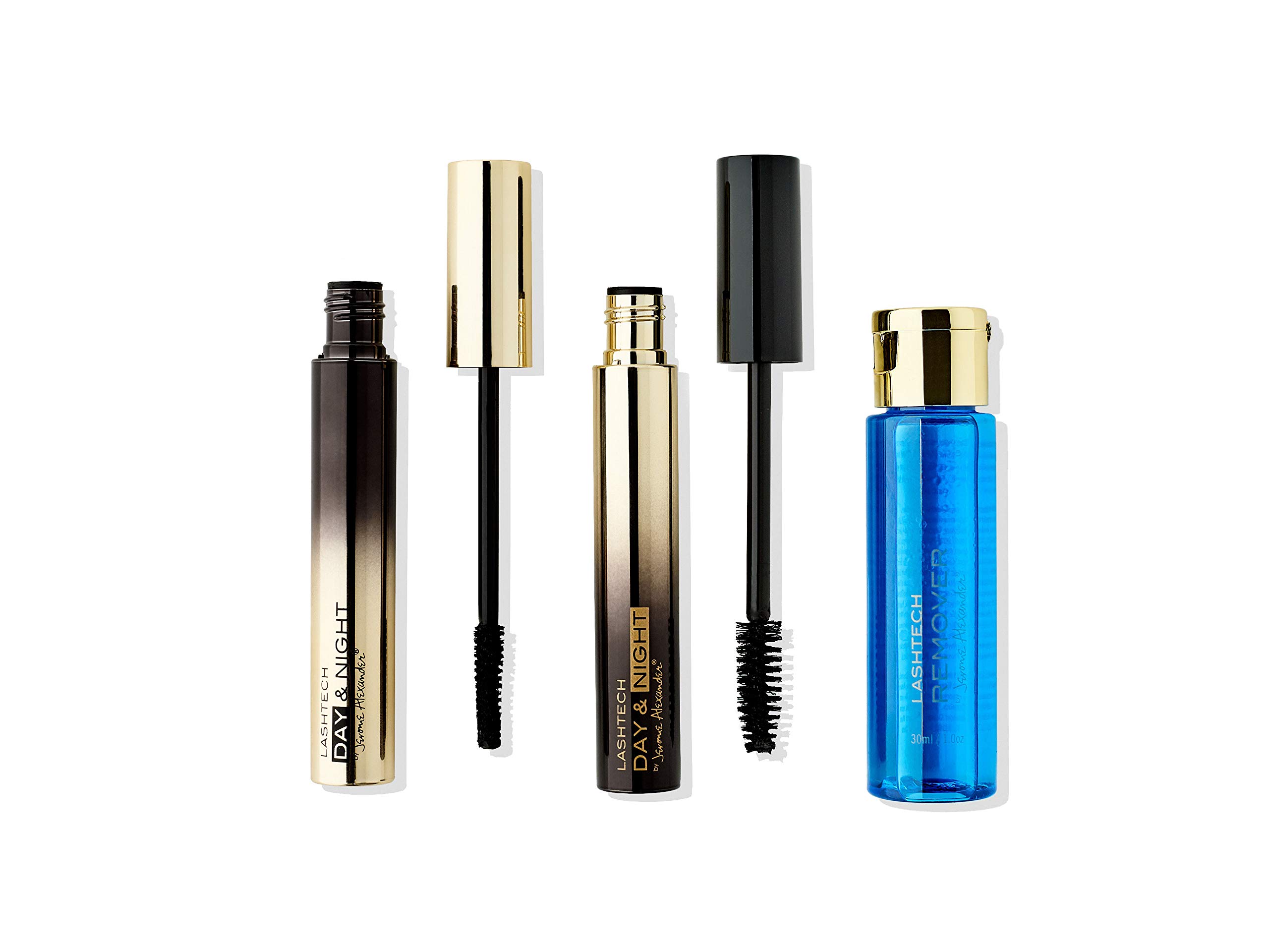 Jerome Alexander LashTech Day & Night Volumizing, Mascara Set with Eye Makeup Remover, Black