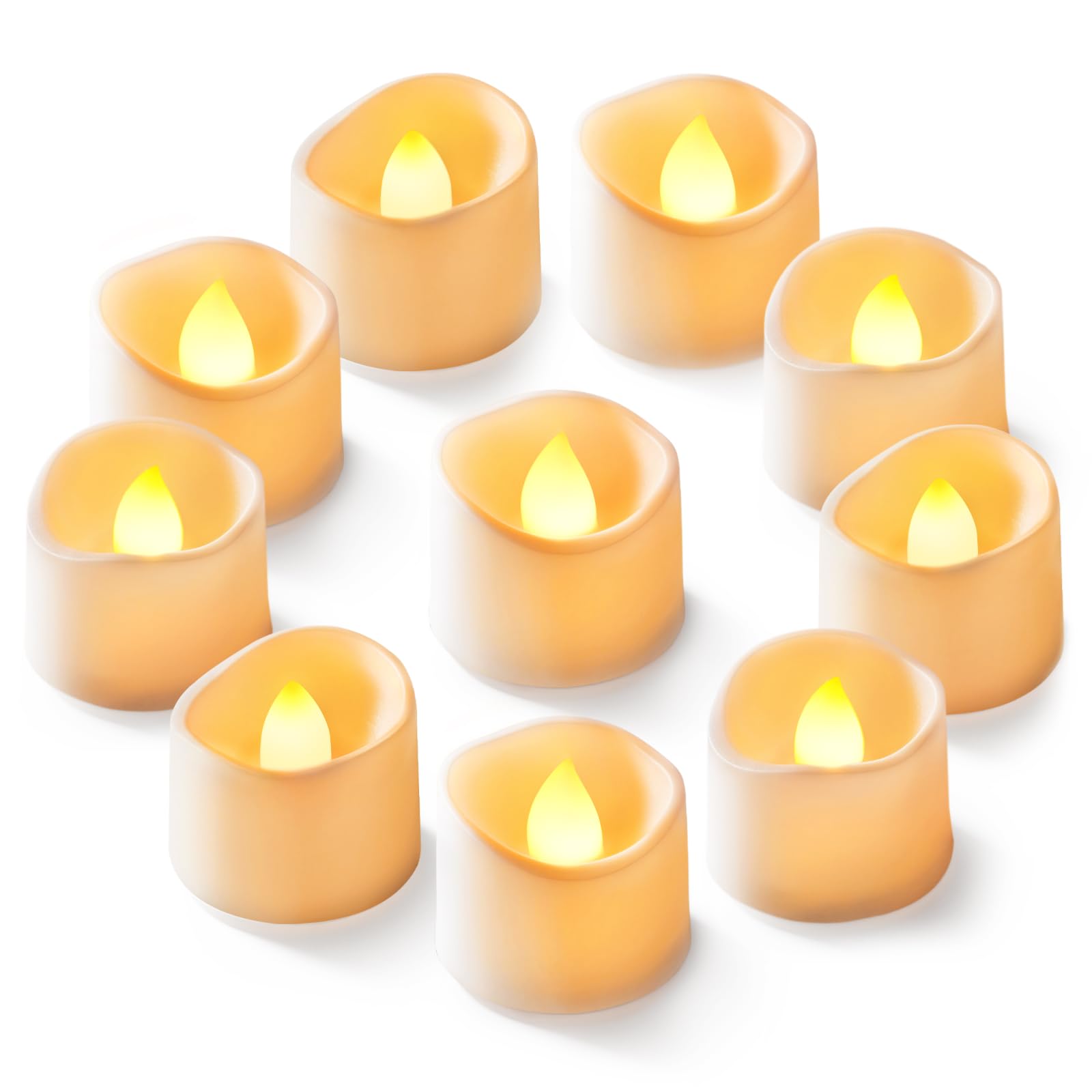 Homemory 24-Pack Flameless LED Tea Lights Candles Battery Operated, 200+Hour Fake Electric Candles TeaLights for Votive, Aniversary, Wedding Centerpiece Table Decor, Funeral, Halloween, Christmas