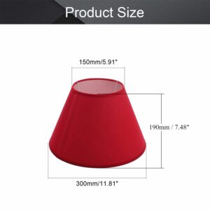 Othmro Lamp Shades Small Fabric Floor Shades Hand Crafted-Off Lampshades UNO Style Table Lamps Lampshades with Adapter for E27 E14 Base Bedroom Living Room Red