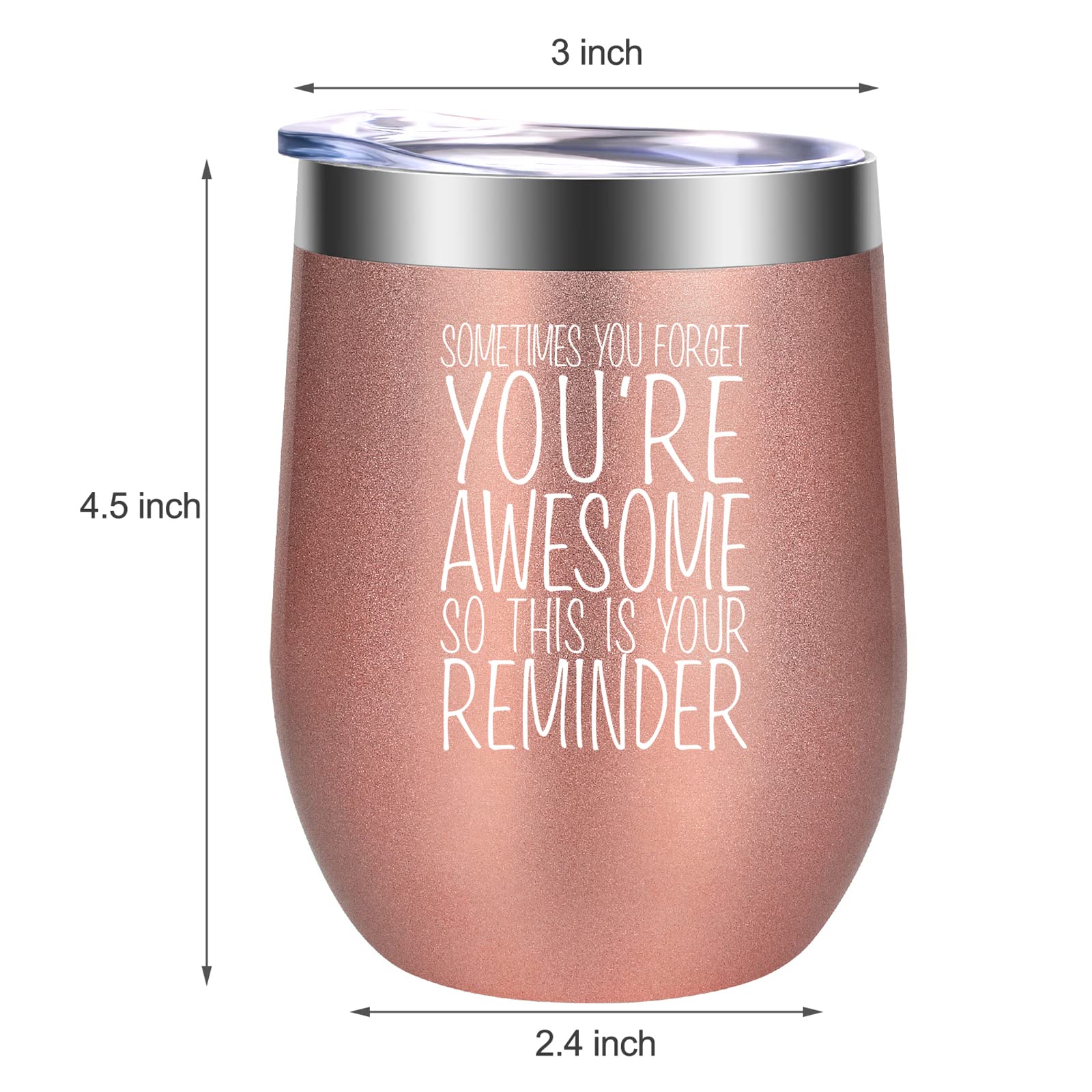 GSPY Wine Tumbler for Women, Thank You Gifts, Teacher Appreciation Gifts - Nurses Week Gifts, Graduation Gifts - Funny Birthday, Mothers Day Gifts for Mom, Friend, Coworker, Daughter, Nurse