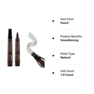 Apooliy Liquid Eyebrow Pen, Waterproof Microblading Eyebrow Pencil with a Micro-Fork Tip Applicator, Creates Natural Looking Brows Effortlessly