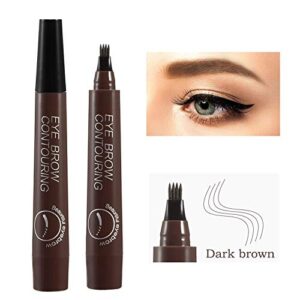 Apooliy Liquid Eyebrow Pen, Waterproof Microblading Eyebrow Pencil with a Micro-Fork Tip Applicator, Creates Natural Looking Brows Effortlessly