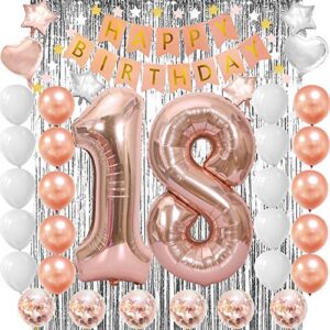 18th Birthday Decorations for Girls 18 Birthday Decorations for Girls 18 Balloon Numbers 18th Birthday Party Decorations