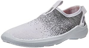 speedo women's water shoe surfknit pro, white/grey/black, 8