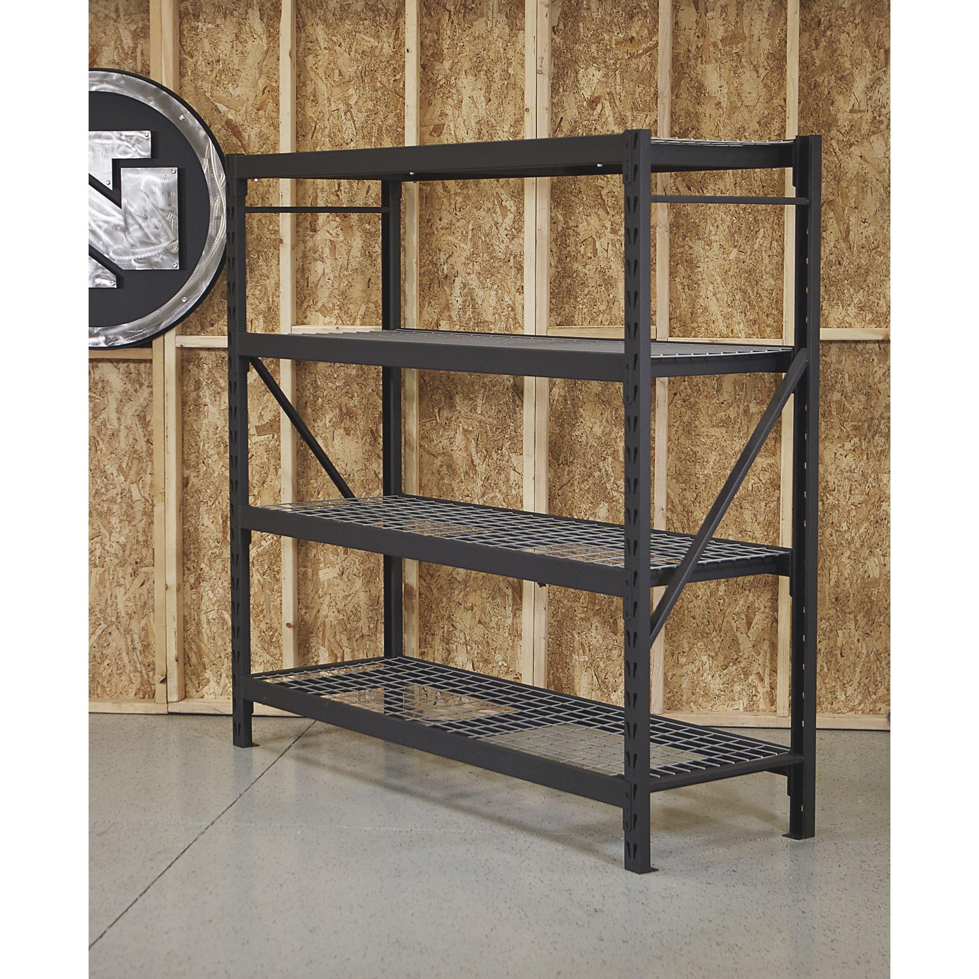 Ironton 4-Tier Industrial Shelving Rack - 77in.W x 24in.D x 72in.H, Model# 2611T002