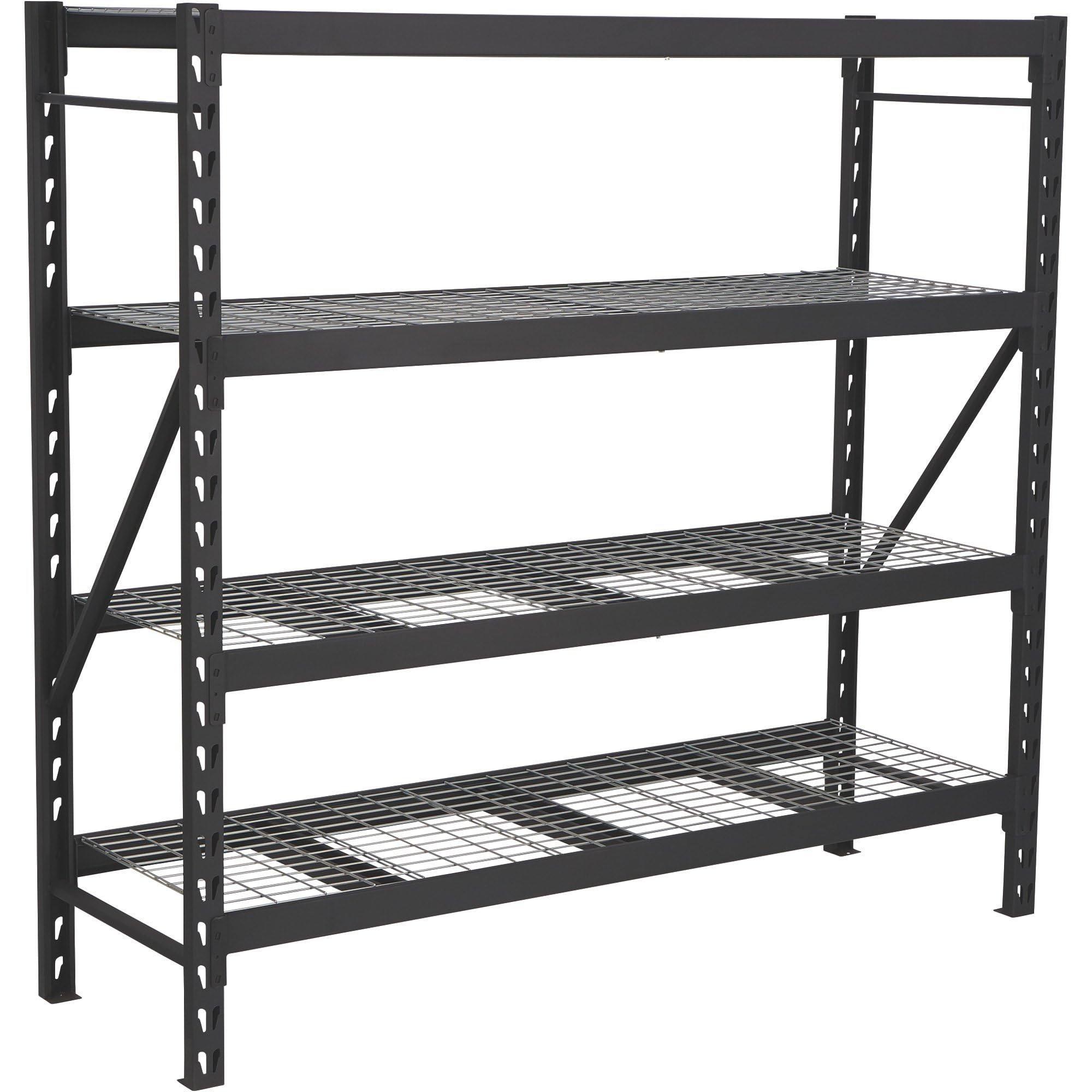 Ironton 4-Tier Industrial Shelving Rack - 77in.W x 24in.D x 72in.H, Model# 2611T002