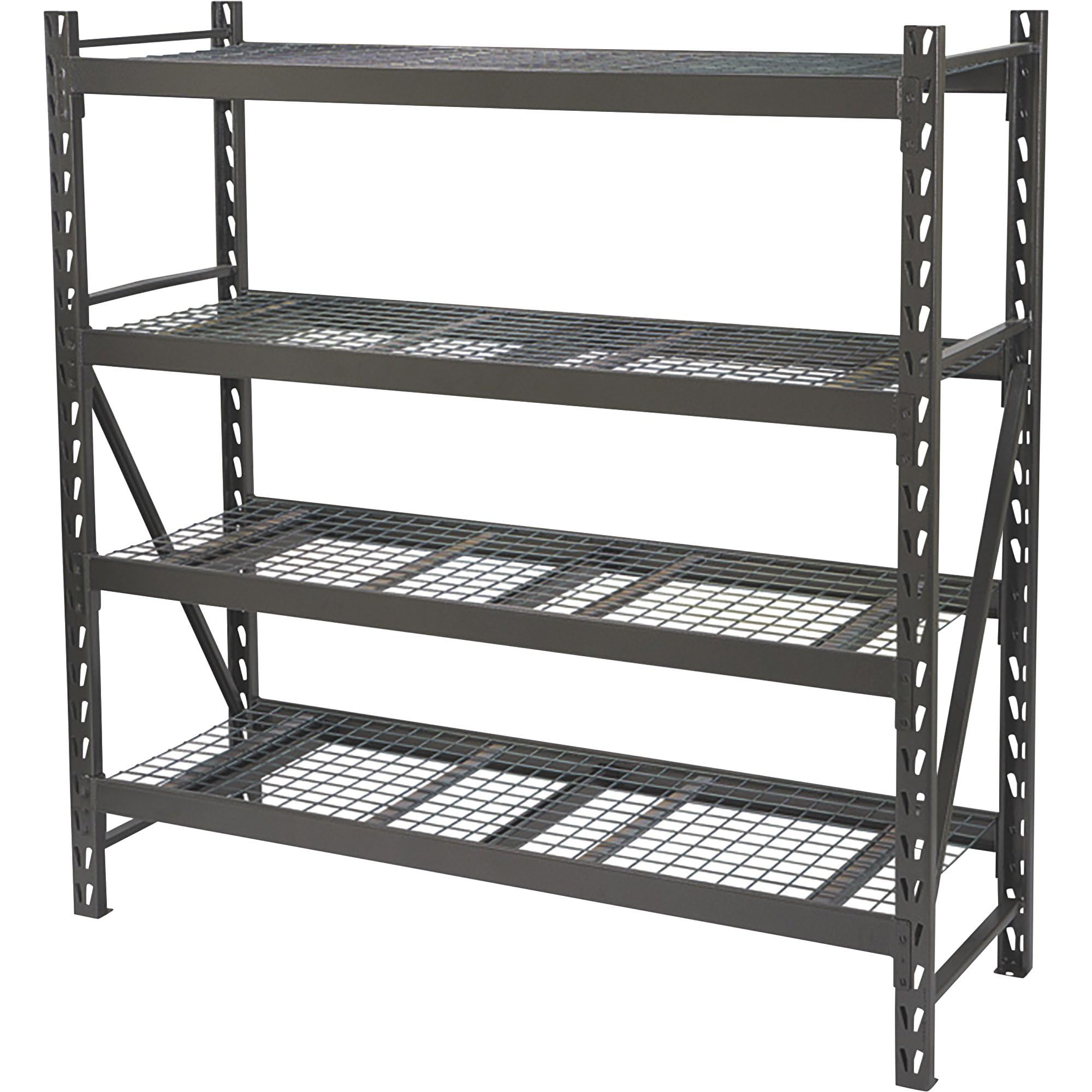 Ironton 4-Tier Industrial Shelving Rack - 77in.W x 24in.D x 72in.H, Model# 2611T002