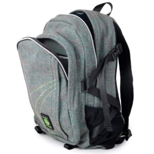 DIME BAGS Urban Hemp Backpack | Original Hemp Backpack for All Genders | Includes Secret Pocket & Removable Airtight Poly Bag (Aqua)