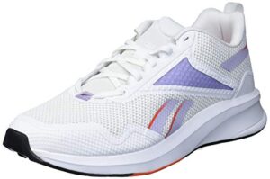 reebok womens fusium run lite,white/black/vivid orange,8 m us