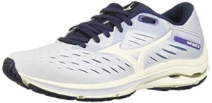 mizuno womens wave rider 24 running shoe, arctic ice-snow white, 9.5 wide us