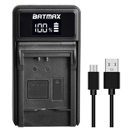 Batmax 2Pcs NB-11L NB-11LH Battery + USB LED Charger for Canon PowerShot A2300 is, A2400 is, A2500, A2600, A3400 is, A3500 is, A4000 is, ELPH 190 is, ELPH 180, 170 is, ELPH 160, 150 is, 140 is, 135 I