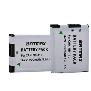 Batmax 2Pcs NB-11L NB-11LH Battery + USB LED Charger for Canon PowerShot A2300 is, A2400 is, A2500, A2600, A3400 is, A3500 is, A4000 is, ELPH 190 is, ELPH 180, 170 is, ELPH 160, 150 is, 140 is, 135 I