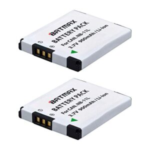 Batmax 2Pcs NB-11L NB-11LH Battery + USB LED Charger for Canon PowerShot A2300 is, A2400 is, A2500, A2600, A3400 is, A3500 is, A4000 is, ELPH 190 is, ELPH 180, 170 is, ELPH 160, 150 is, 140 is, 135 I