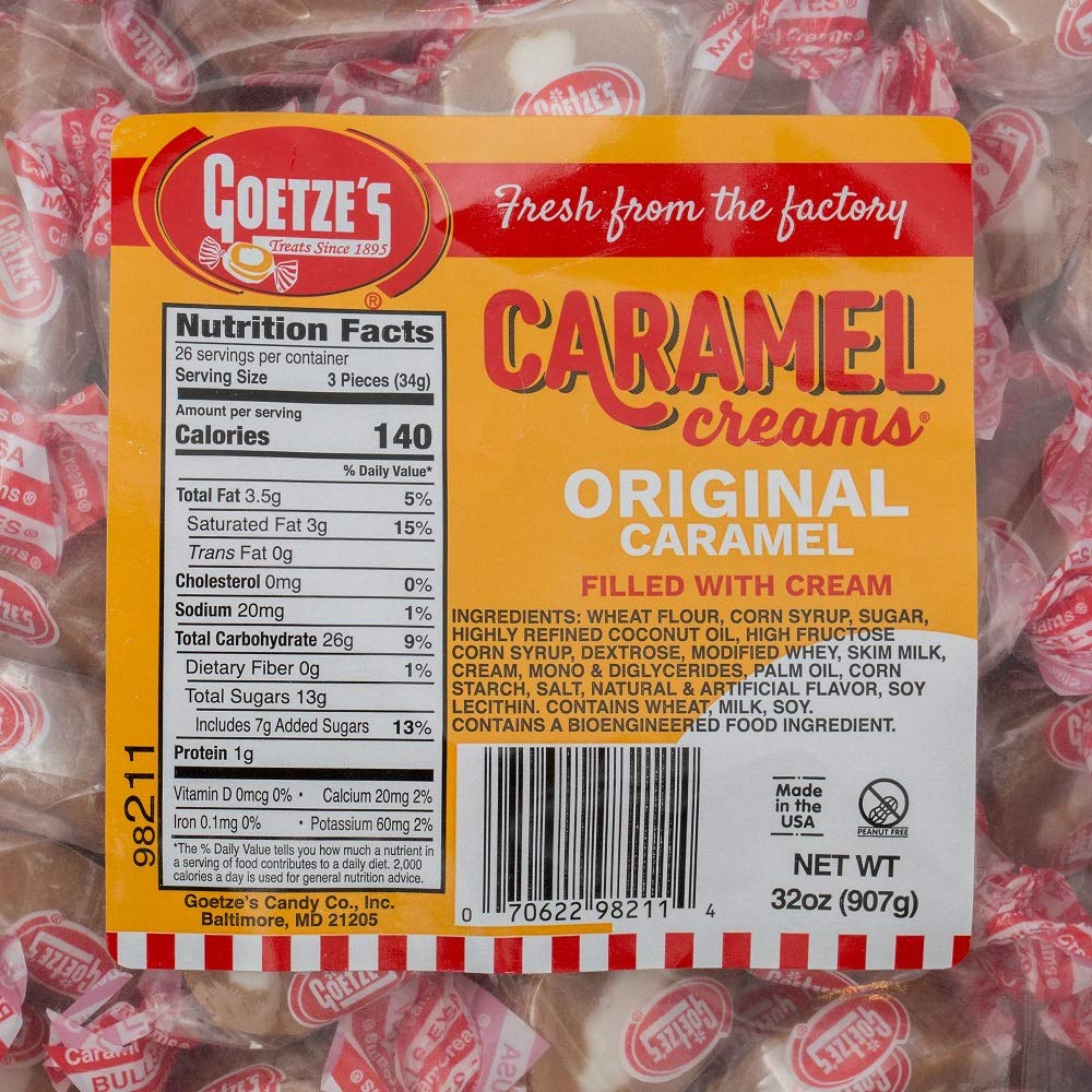 Goetze's Candy Vanilla Caramel Creams - 2 Pound Bag (32 Ounces) - Fresh from the Factory