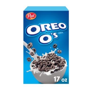 oreo os breakfast cereal, chocolatey oreo cereal, 17 oz box