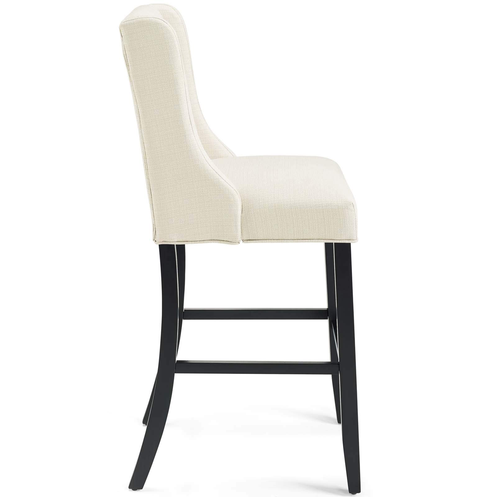 Modway Baronet Tufted Button Fabric Bar Stool, Beige