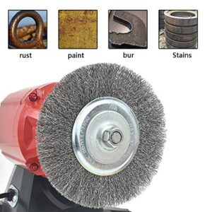 OSFTBVT 6" Bench Wire Wheel Brush | Coarse Crimped Steel Wire 0.012" with 5/8" Arbor for Bench Grinder - 1pack